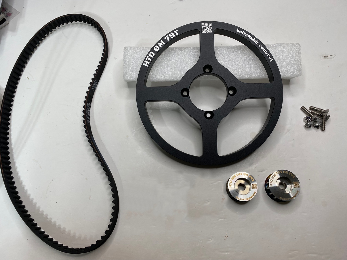 V1 Razor Bike Belt Drive Conversion Kit: 6KW Max – beltsNshit